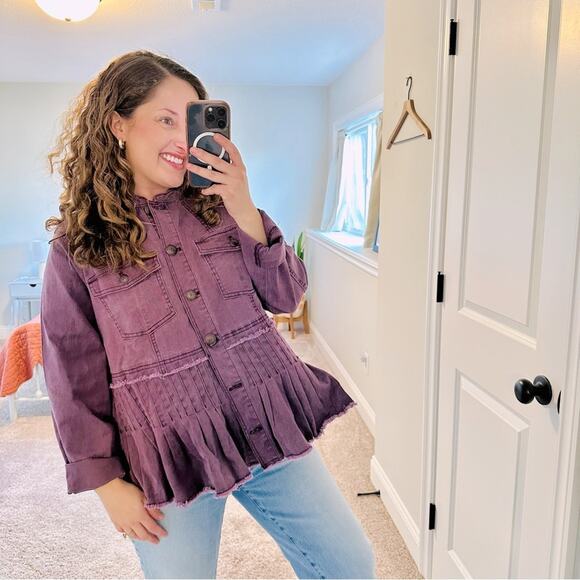 LOGO by Lori Goldstein | Jackets & Coats | Logo Lori Goldstein Purple ...